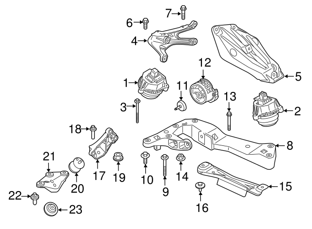 Genuine OEM BMW Trans Mount Part# 22326860534 Fits 2017-2022 BMW: Up To ...