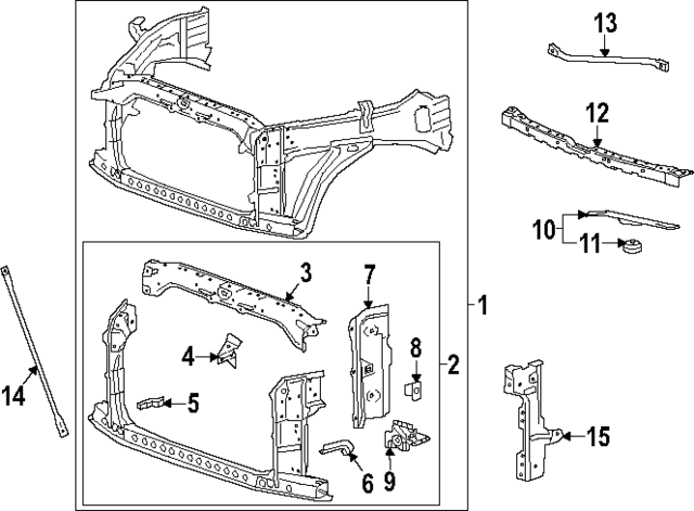 2023-2024 GMC Sierra 1500 Headlamp Bracket 84689054 | GMC Parts Canada
