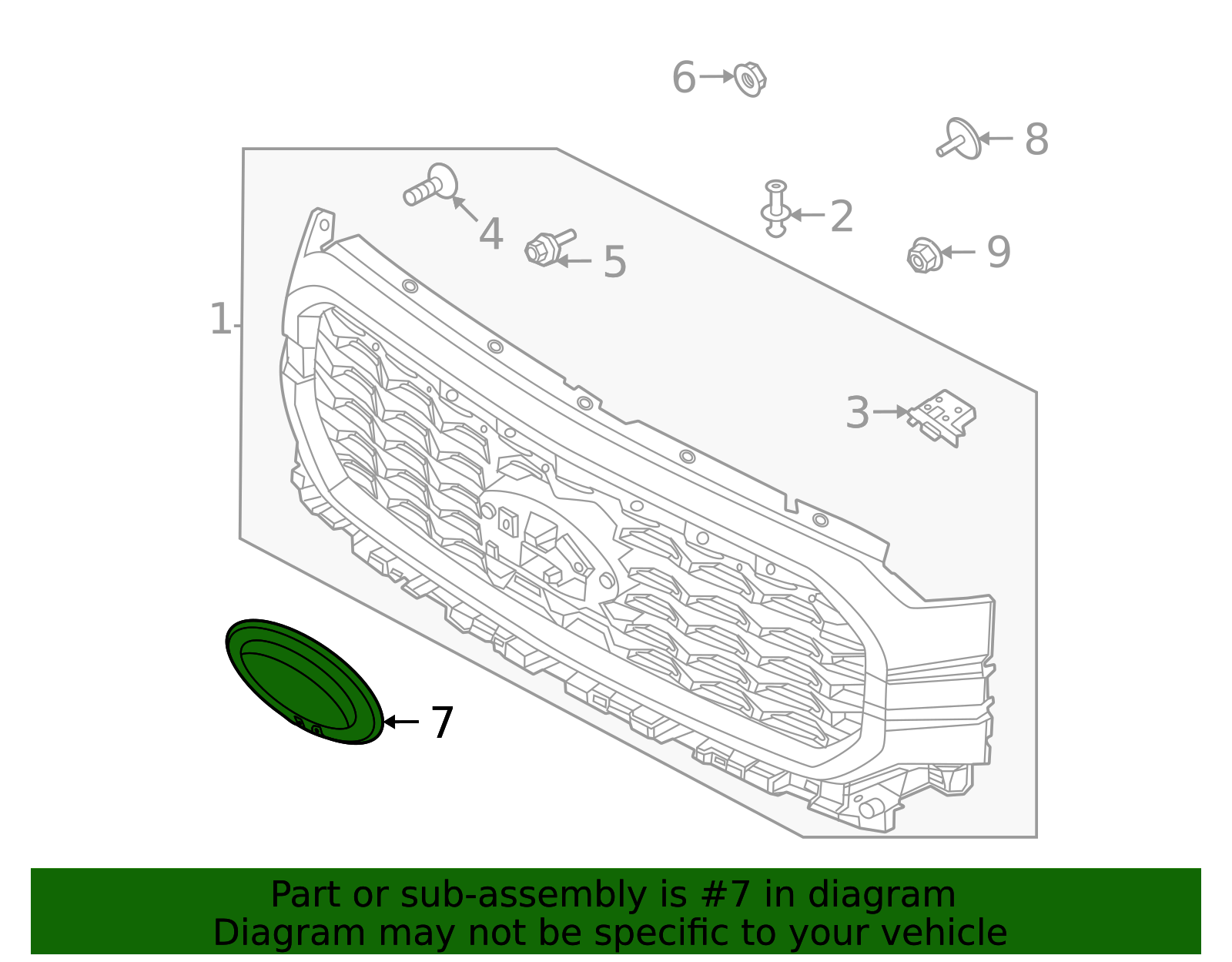 2021-2024 Ford Grille Emblem ml3z8213f | Retail Performance Auto Parts