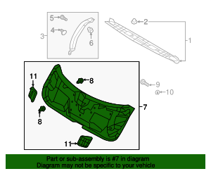 81750-G3000-TRY - High-Quality Liftgate Trim for 2018-2020 Hyundai ...