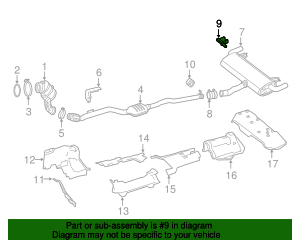 253-490-67-00 - Muffler Bracket 2016-2023 Mercedes-Benz ...