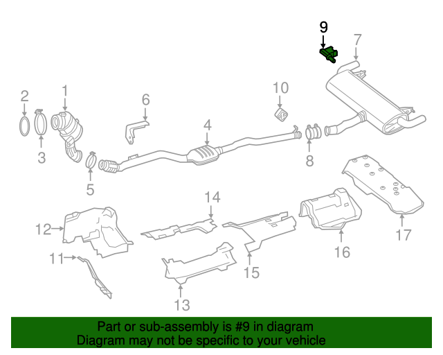 253-490-67-00 - Muffler Bracket 2016-2023 Mercedes-Benz ...