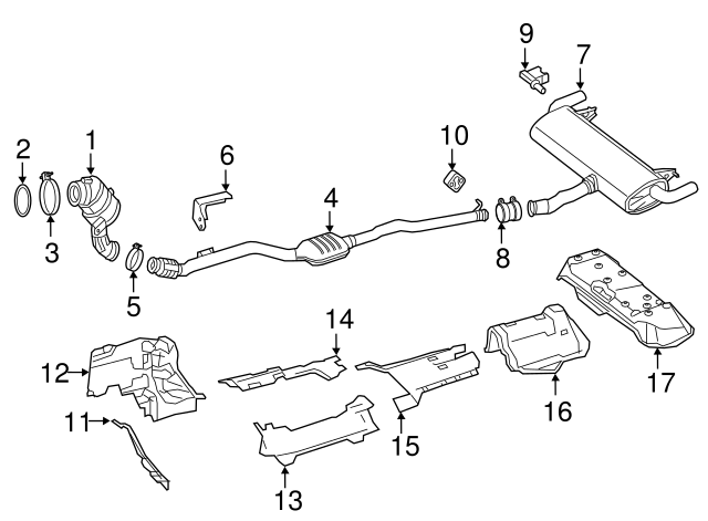 274-142-00-80 - Catalytic Converter Seal 2015-2024 Mercedes-Benz ...