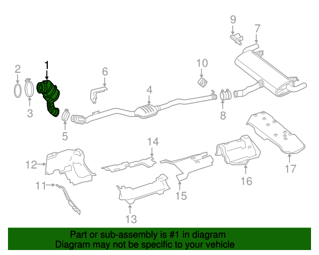 2015-2020 Mercedes-Benz Catalytic Converter 274-140-18-08 | MB OEM Parts