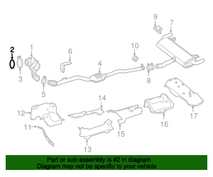 274-142-00-80 - Catalytic Converter Seal 2015-2024 Mercedes-Benz ...