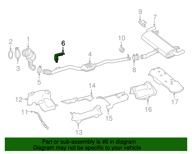205-492-12-00 - Converter & Pipe Mount Bracket 2015-2018 Mercedes-Benz ...