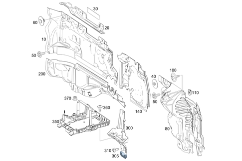 Engine Compartment Partition Panel, Wheelhouse Attachment Parts for ...