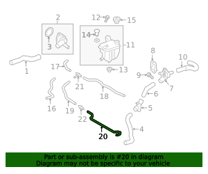 2016-2023 Toyota Engine Coolant Hose 16264-37130 | OEM Parts Online