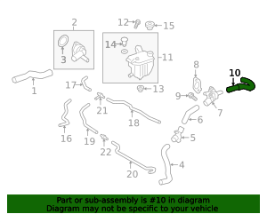 2020-2024 Toyota Water Outlet Hose 16281-37191 | Toyota Parts Center