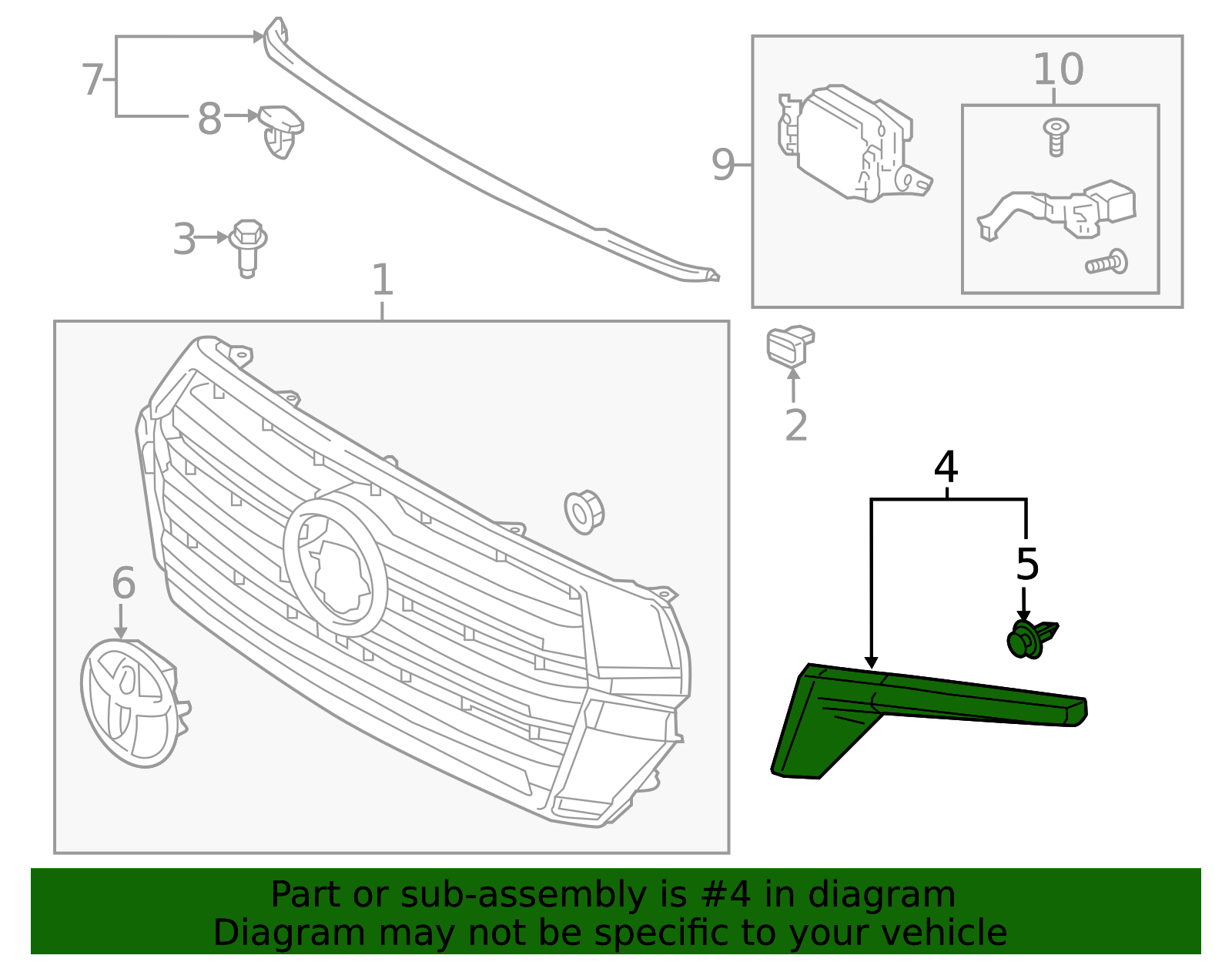 53182-60050 - 2020-2021 Toyota Land Cruiser - Headlamp Cover | Nucar ...
