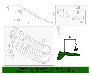 53182-60040 - Headlight Molding 2016-2021 Toyota Land Cruiser ...