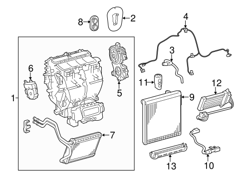 Evaporator & Heater Components for 2018 Toyota Highlander | OEM Parts ...
