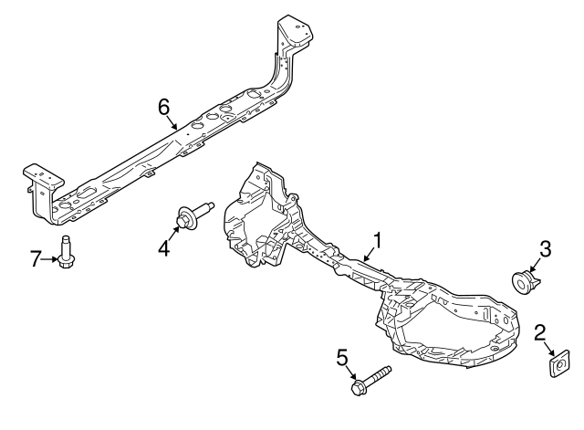 2016-2018 Ford Focus Radiator Support f1ez8a284a | TascaParts.com