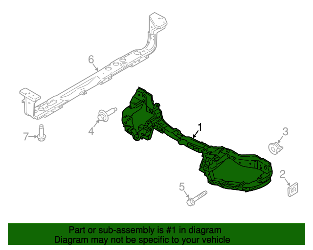 2016-2018 Ford Focus Radiator Support f1ez8a284a | TascaParts.com