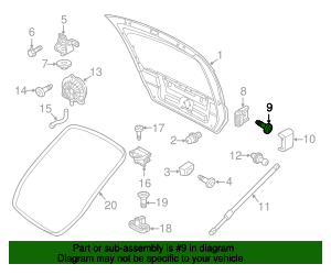2007-2019 Volkswagen Lift-Gate Bump Stop Bolt N-909-699-02 | QuirkParts