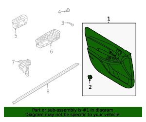 Hyundai - 82306-L0000-NNB - Door Trim Panel - 2020-2022 Hyundai Sonata ...