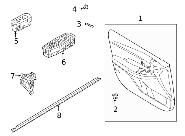 Genuine Door Trim Panel Grommet for 2020-2021 Hyundai | Part# 82313 ...