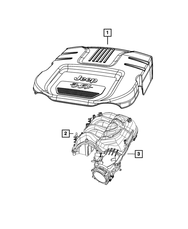 4861821AB Jeep Wrangler JK 3.6L Engine Cover (2012-2018) | Auto Parts