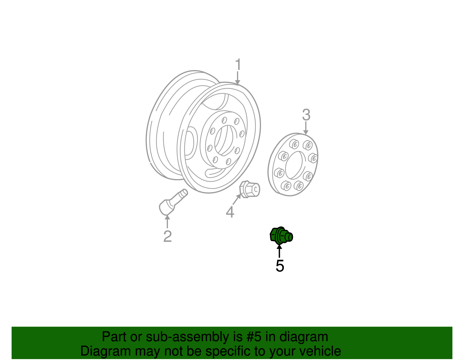 1988-2014 GM Black Wheel Lug Nut Cap 39mm Long 15646250 | GM Parts Center