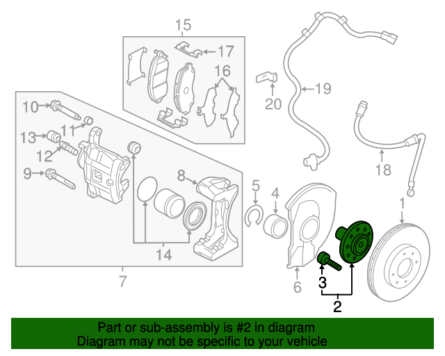 3880A018 - Hub Assembly 2007-2024 Mitsubishi | Mitsubishi Direct Parts