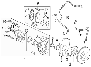 2001-2024 Mitsubishi Disc Brake Caliper Pin MR475896 | Mitsubishi Parts ...