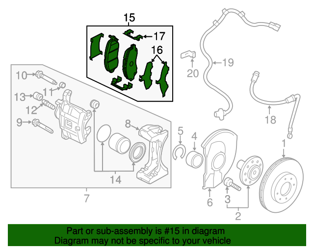 2007-2021 Mitsubishi Brake Pads Front 4605A486 | Mitsubishi Parts ...