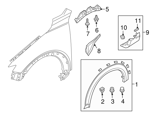 2016-2021 Mazda CX-3 Lower Molding D10E-51-PP0C | Mazda-Parts