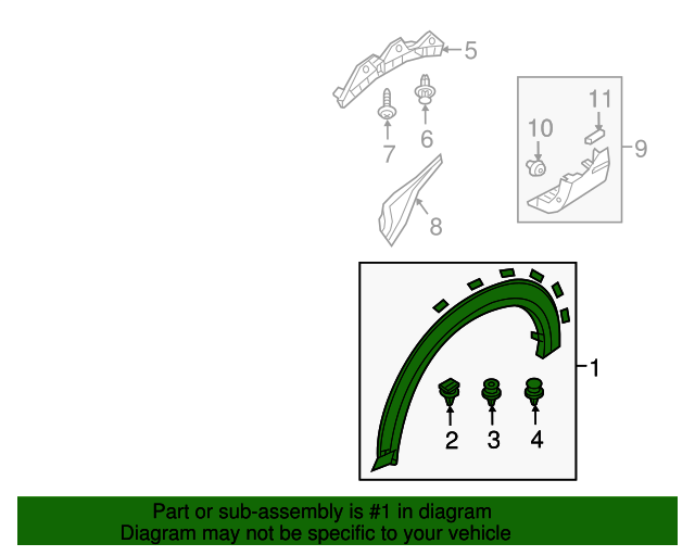 2016-2021 Mazda CX-3 Wheel Opening Molding D10E-51-W30C | OEM Parts Online