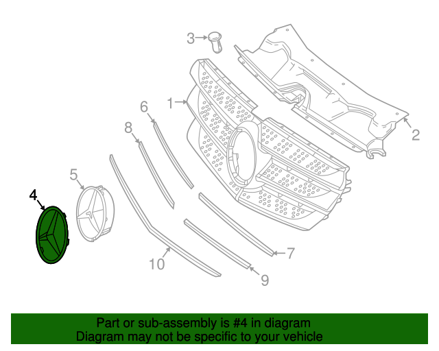 000-880-03-00-64 - Emblem 2021-2023 Mercedes-Benz Metris | Mercedes ...