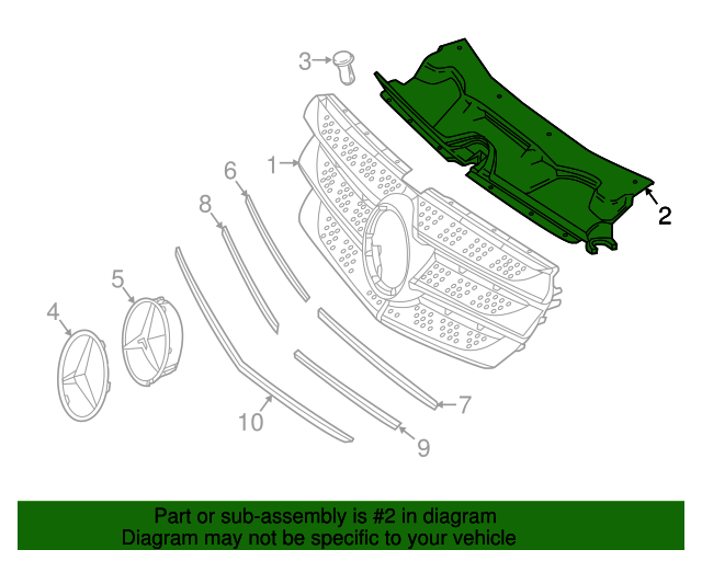 2016-2023 Mercedes-Benz Metris Sight Shield 447-885-02-36-9051 | MB ...