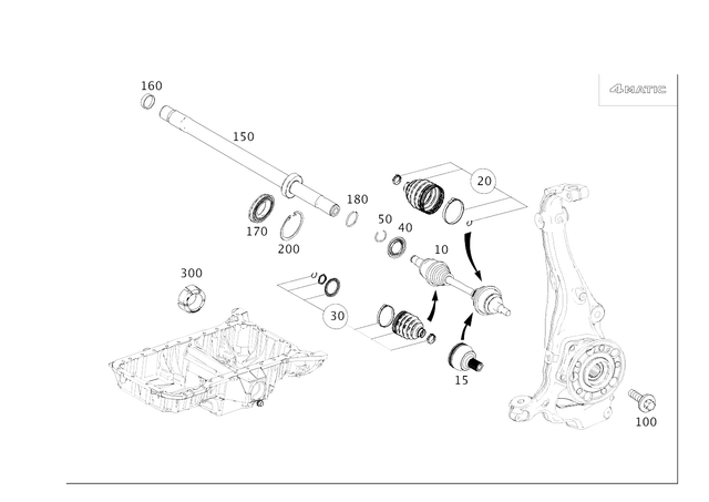 222-330-74-01 - Drive Shaft 2018-2020 Mercedes-Benz S63 AMG | Mercedes ...
