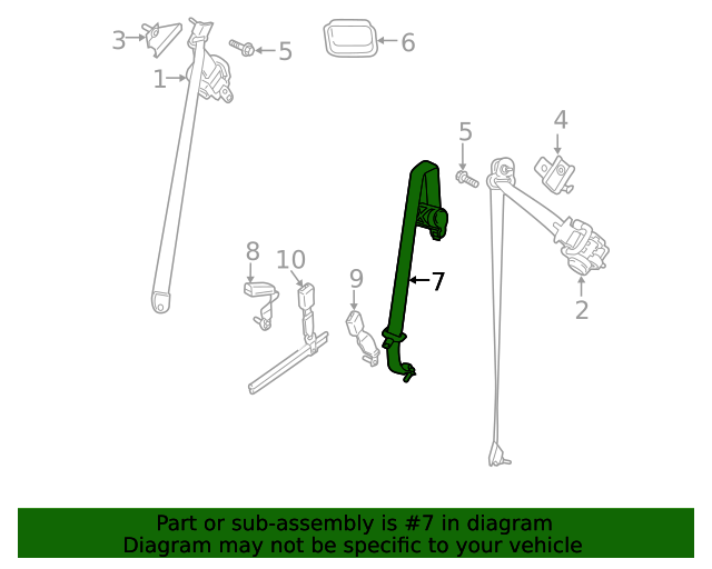 89850-S1100-NNB - Seat Belt Lap and Shoulder Belt 2021-2023 Hyundai ...