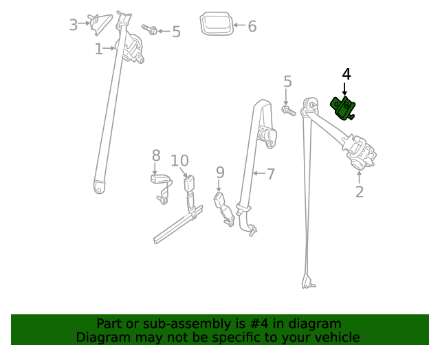 898P0-S2000 - Outer Belt Assembly Bracket - 2019-2023 Hyundai Santa Fe ...
