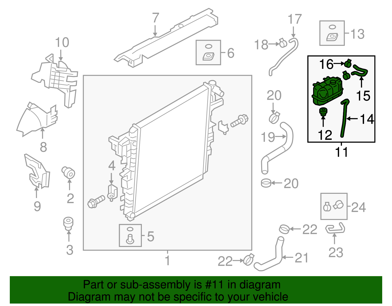 2011-2020 Infiniti Reservoir Assembly 21710-1LA1A | Infiniti OEM Parts ...