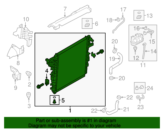 21410-1LA0A (214101la0a) - 2011-2020 Infiniti Radiator | Infiniti Parts Net