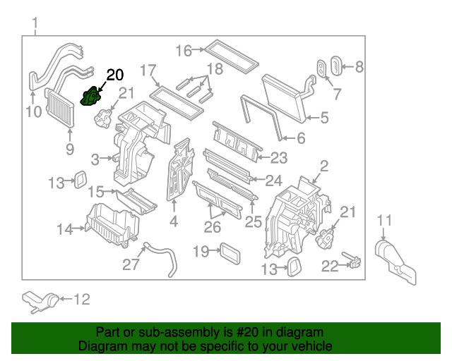 97157-3SAA0 - HVAC Air Inlet Door Actuator 2011-2018 Kia | Kia.Parts Store
