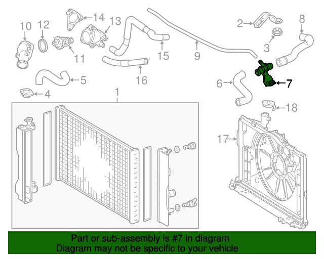 16577-0T030 - Pipe, Radiator - 2009-2017 Toyota | OEM Genuine Toyota Parts