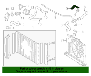 16533-0T050 - Radiator Assembly Upper Support - 2014-2019 Toyota ...