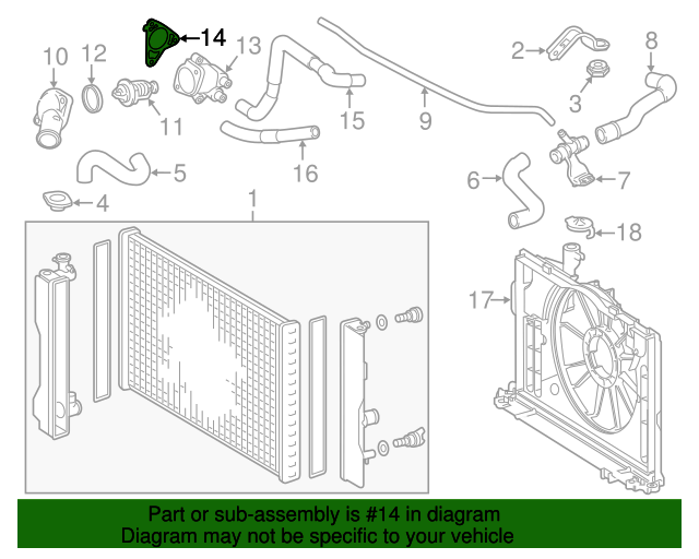 16326-37010 - Thermostat Housing Gasket - 2008-2019 Toyota | OEM ...