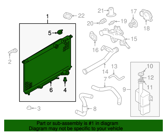 2001-2005 Hyundai Radiator Assembly 25310-39500 | QuirkParts