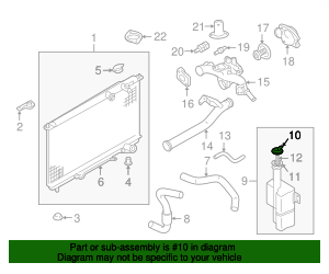 1995-2005 Hyundai Cap Radiator Reservoir 25441-3C020 | OEM Parts Online