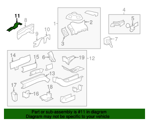 2007-2017 GMC Front Driver Side Fender Upper Bracket 20765774 ...