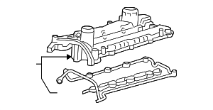 2016-2022 GM Valve Rocker Arm Cover Kit with Studs, Bolts, Gasket, Pipe ...