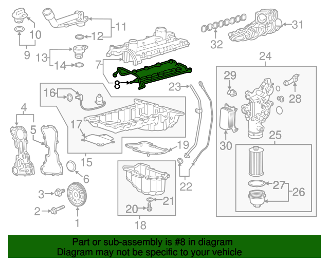 2016-2022 GM Valve Cover Seal 12645141 GM | GMPartsDirect.com