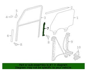 463-720-89-00 - Window Regulator Rail 2019-2023 Mercedes-Benz ...