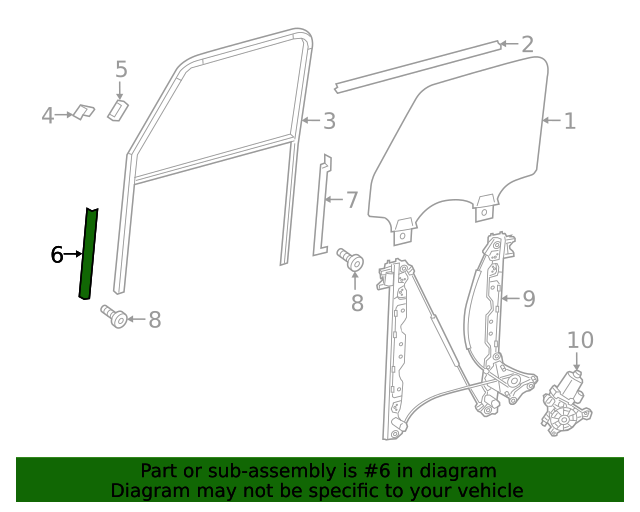 2019-2023 Mercedes-Benz Window Regulator Rail 463-720-53-02 ...