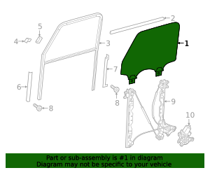 463-720-50-03 - Side Window Pane Mercedes-Benz USA Parts