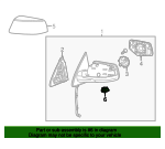 2015-2021 GM Passenger Side Rearview Mirror Courtesy Lamp 23463326 ...