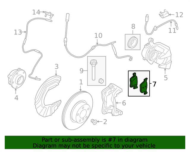 34106888777 - 2019-2024 BMW Disc Brake Pad Set Front (34-10-6-888-777 ...