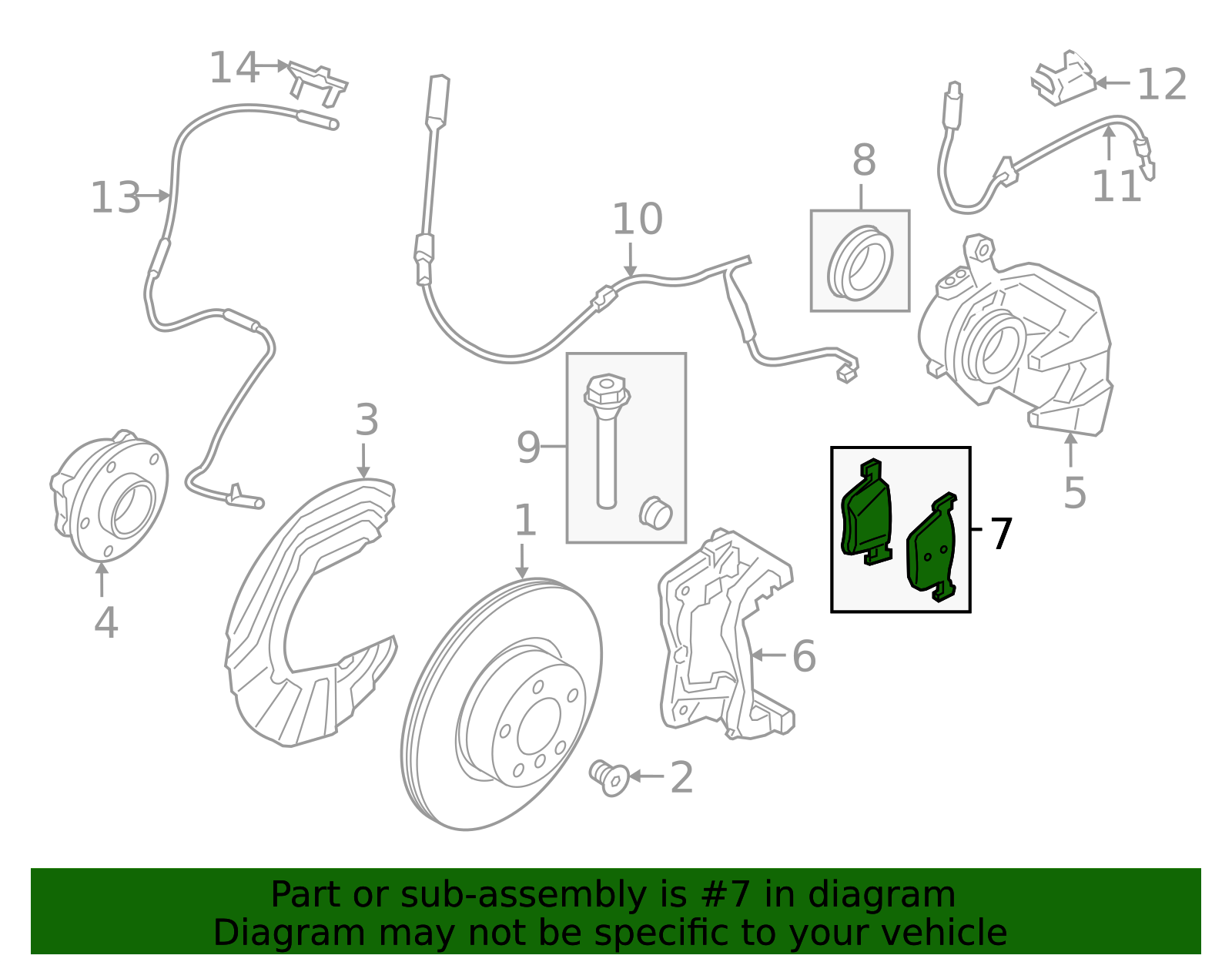 2019-2025 BMW Disc Brake Pad Set Front 34-10-6-888-777 | BMWPartsDirect.com